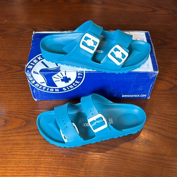 Birkenstock | Shoes | Birkenstock Arizona Eva Turquoise Asst Tl | Poshmark